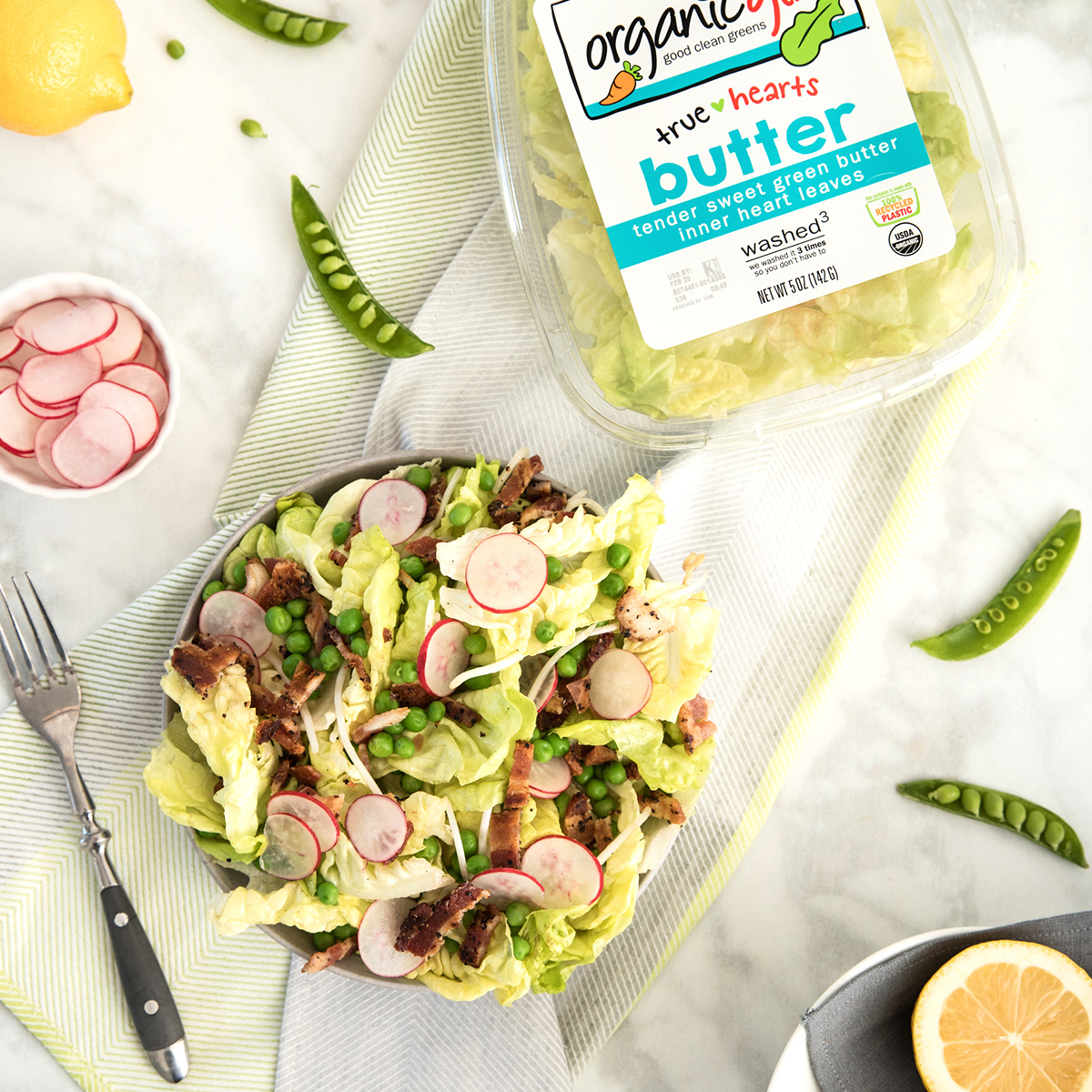 spring salad with bacon - iloveorganicgirl